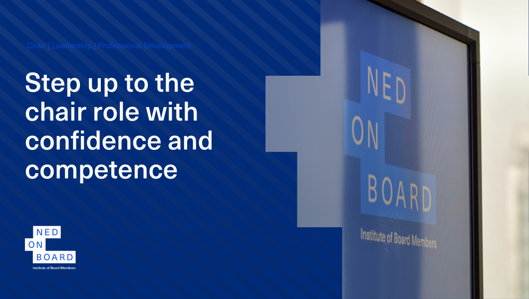 Step up to the chair role with confidence and competence