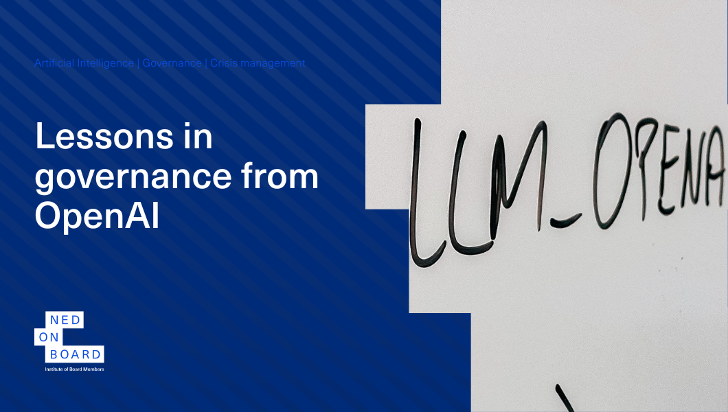 Lessons in governance from OpenAI