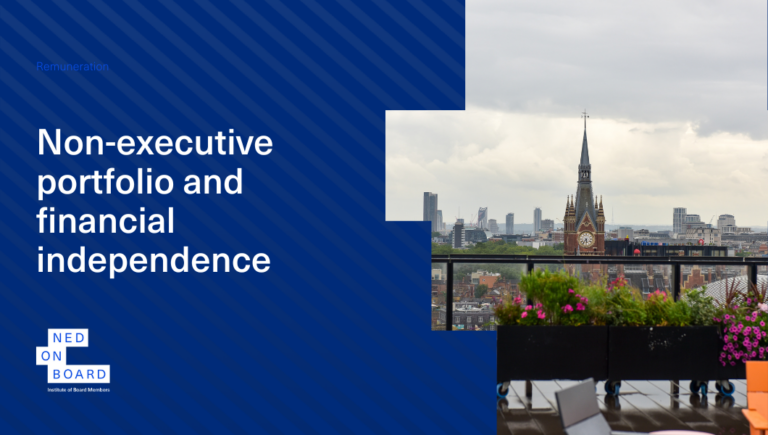 Non-executive director pay and financial independence